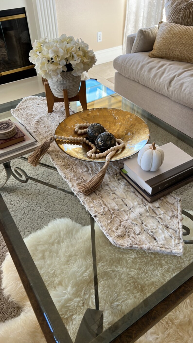 Christmas Fur Table Runner Faux Fur Runner White Christmas - Etsy