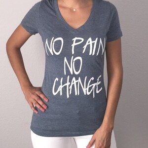 No Pain No Change Motivational Top Inspirational Words Work - Etsy