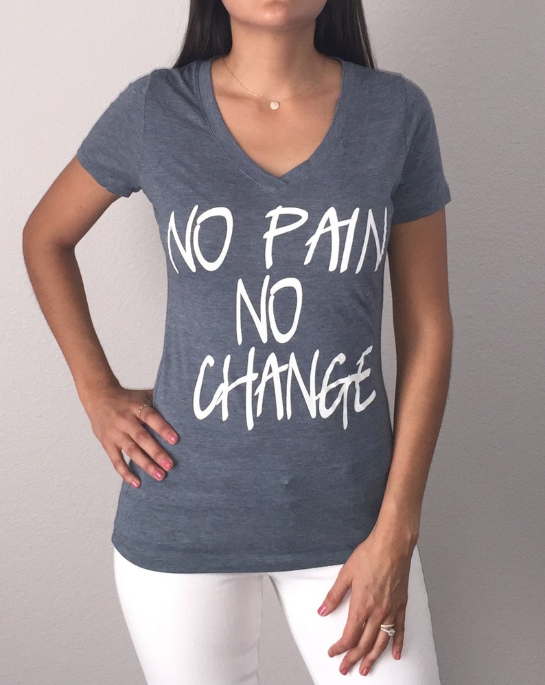 No Pain No Change Motivational Top Inspirational Words Work - Etsy
