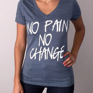 No Pain No Change Motivational Top Inspirational Words Work - Etsy