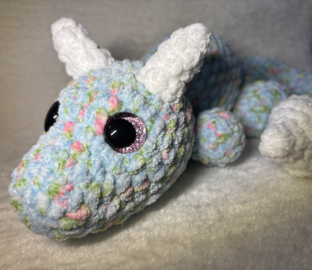 Handmade Crochet Dragon Stuffy: Polyester Yarn Plushie - Etsy
