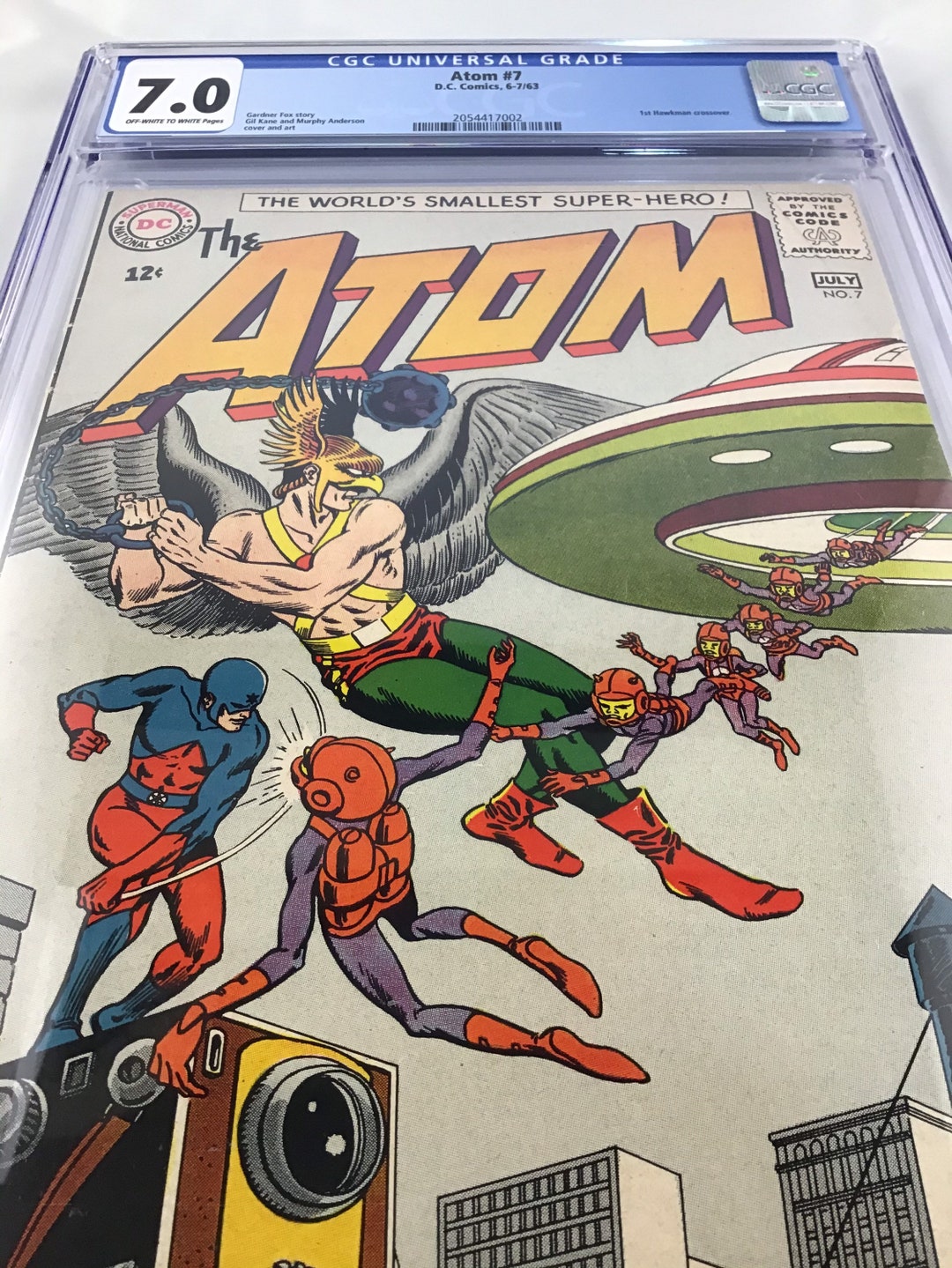Hawkman First Crossover, the Atom 7 CGC Graded 7.0, Gil Kane Art at DC ...