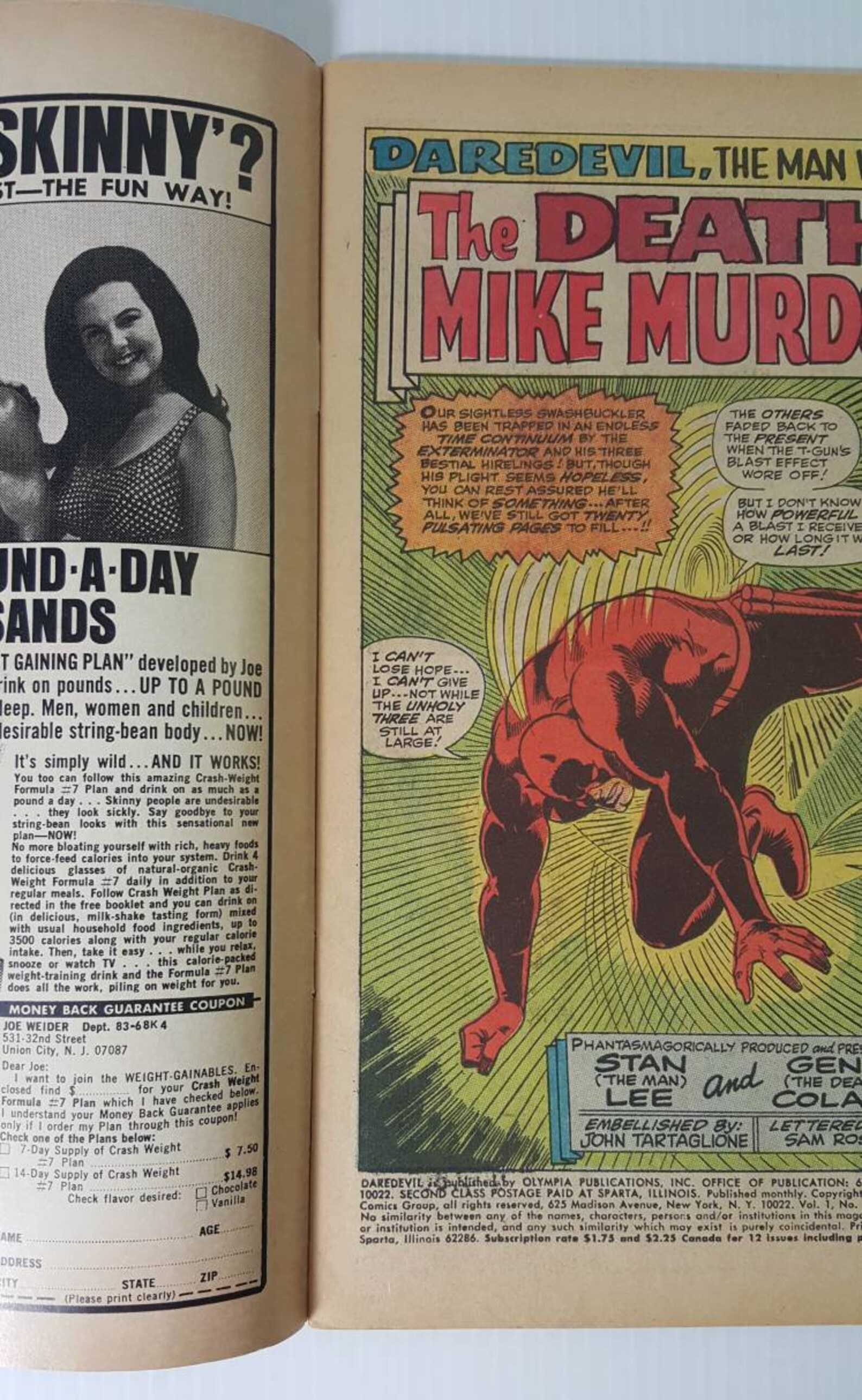 Death of Mike Murdock Daredevil 41 Gene Colan Art Stan Lee - Etsy