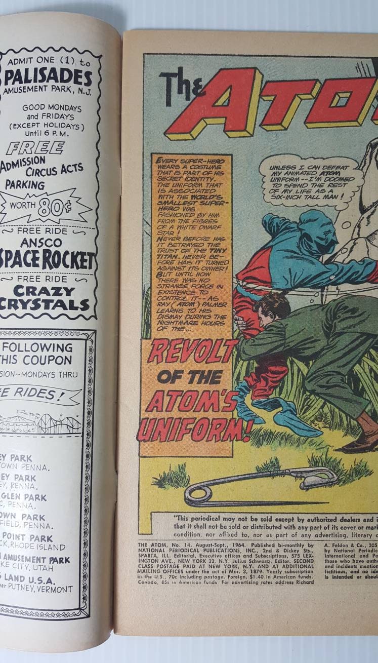 The Atom 14, Gil Kane Art, Gardner Fox Story, Silver Age the Atom ...