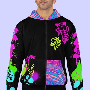 Cute Idiot Hoodie | Scene Apparel | Menhera Kei | Rainbow Emo | Alt ...