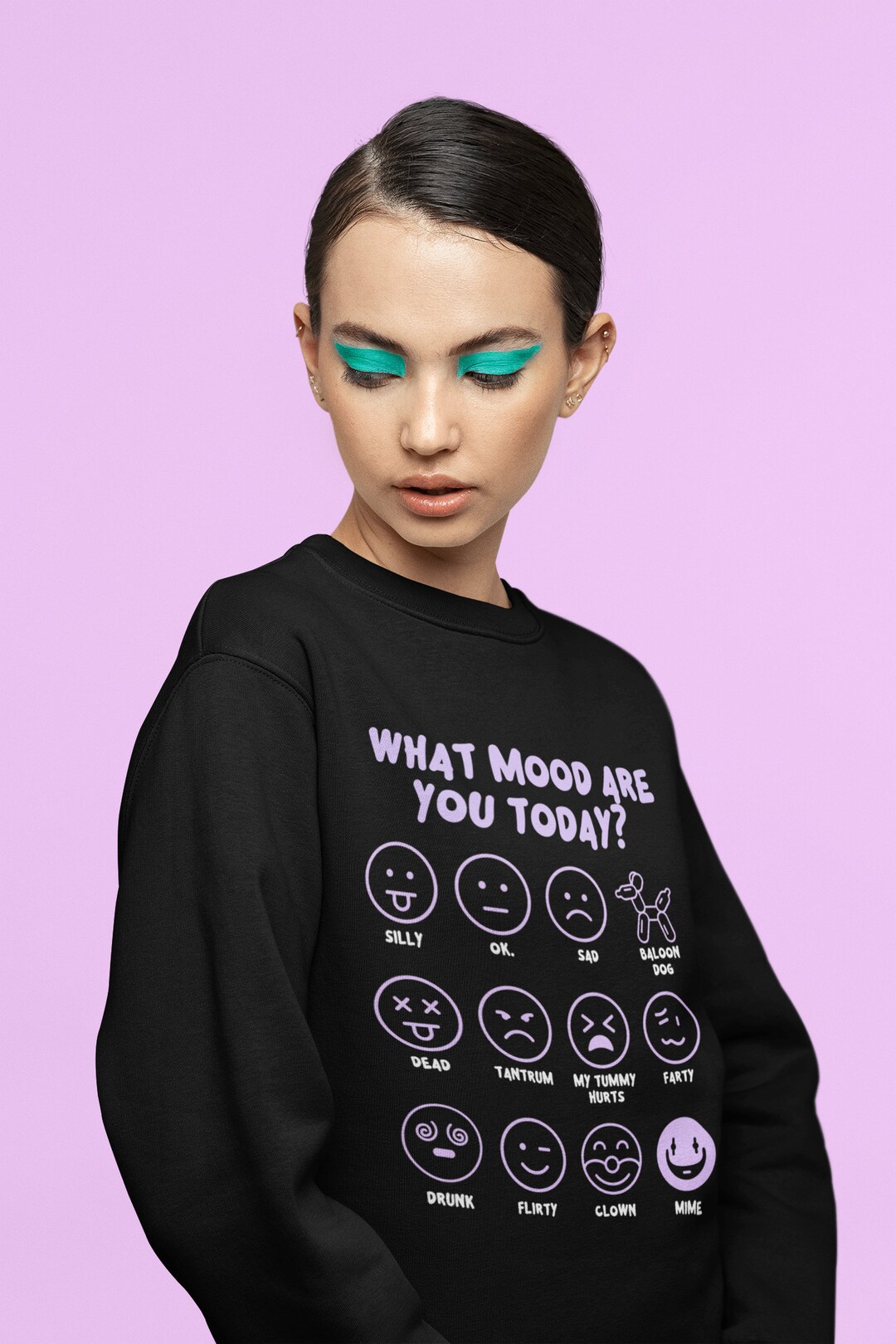 Mood Meter Sweatshirt | Clowncore Sweater | Funny Meme Gift | Kidcore ...