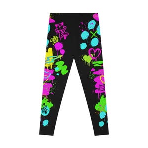 Colorful Graffitti Leggings | Scene Apparel | Menhera Kei | Emo | Punk ...