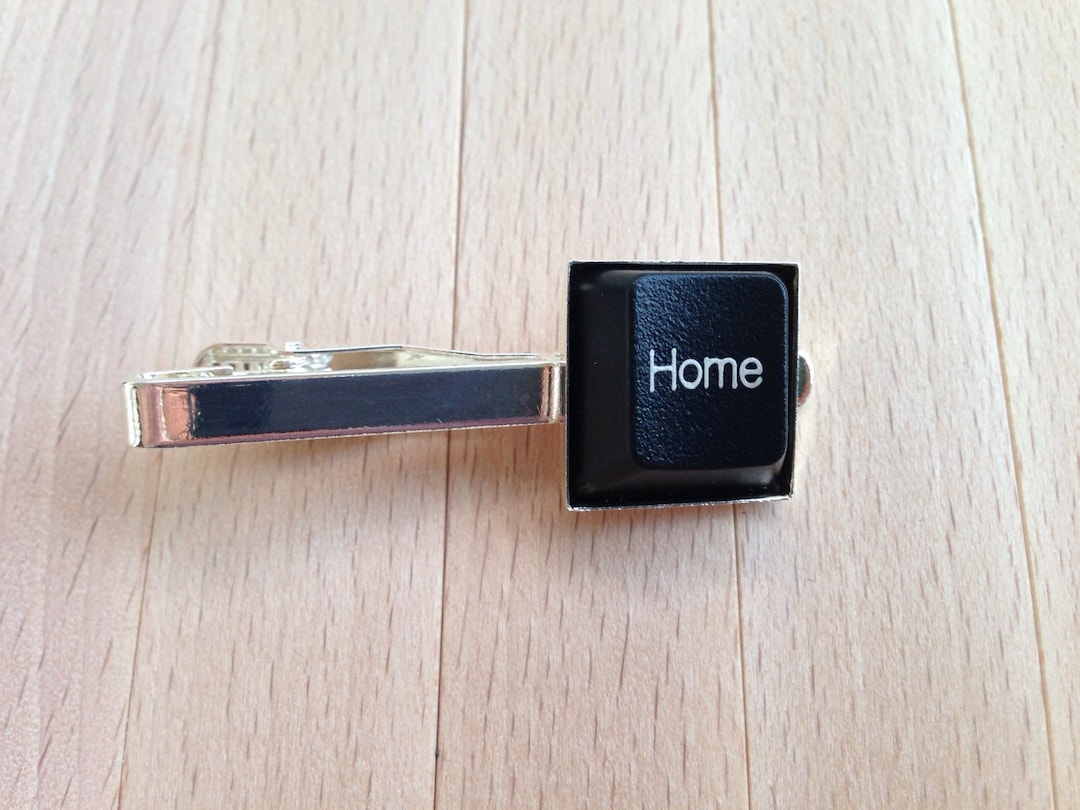 Keyboard Tie Clip With Desktop Computer Key of Your Choice Silver ...