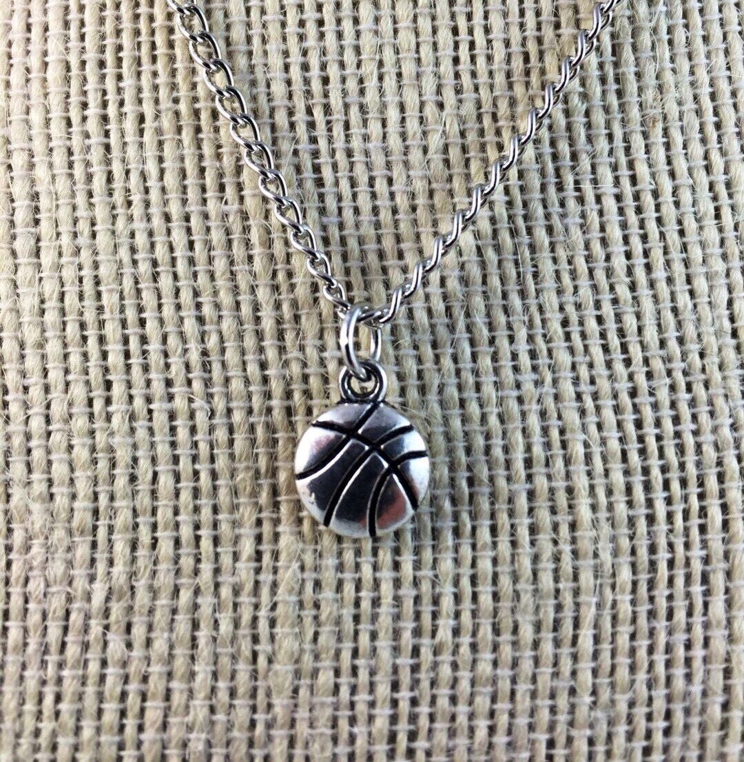 Basketball Necklace - Basketball Pendant & Chain - Etsy