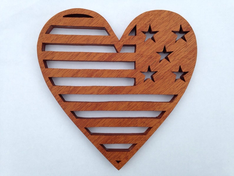 Patriotic Heart Trivet | Etsy