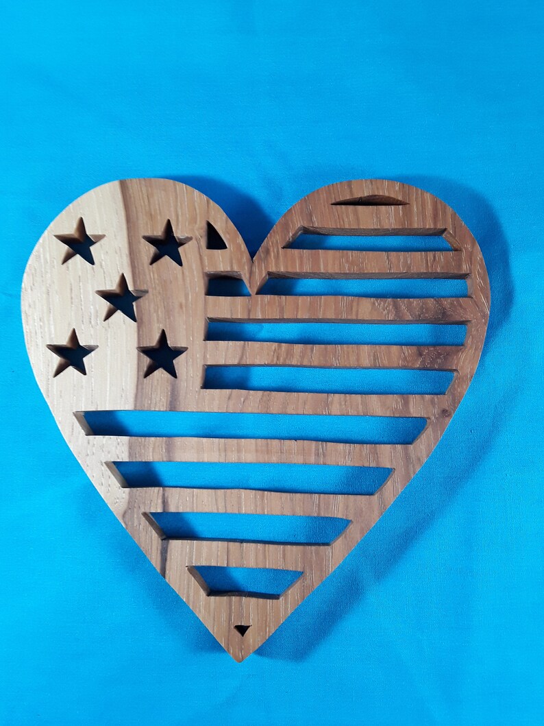 Patriotic Heart Trivet | Etsy