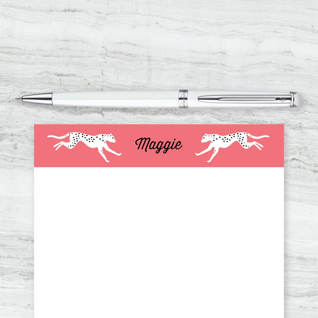 Cheetah Personalized With Name, Printable Stationery Letter Writing ...