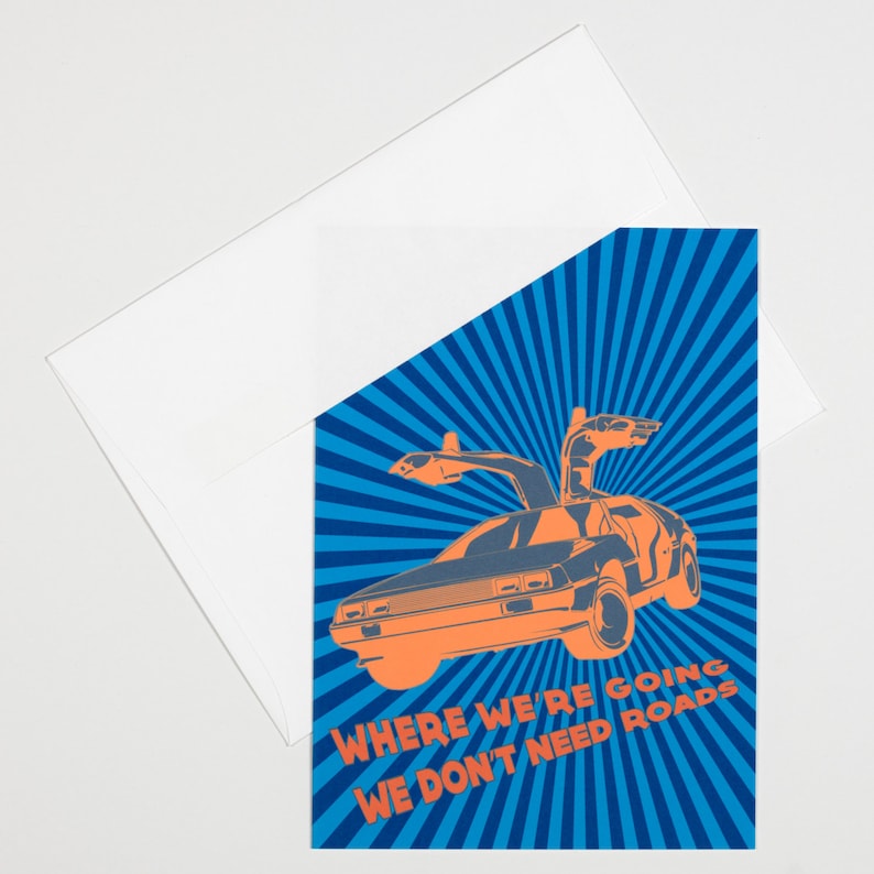 Back to the Future Greeting Card : Instant Download, Printable Card ...