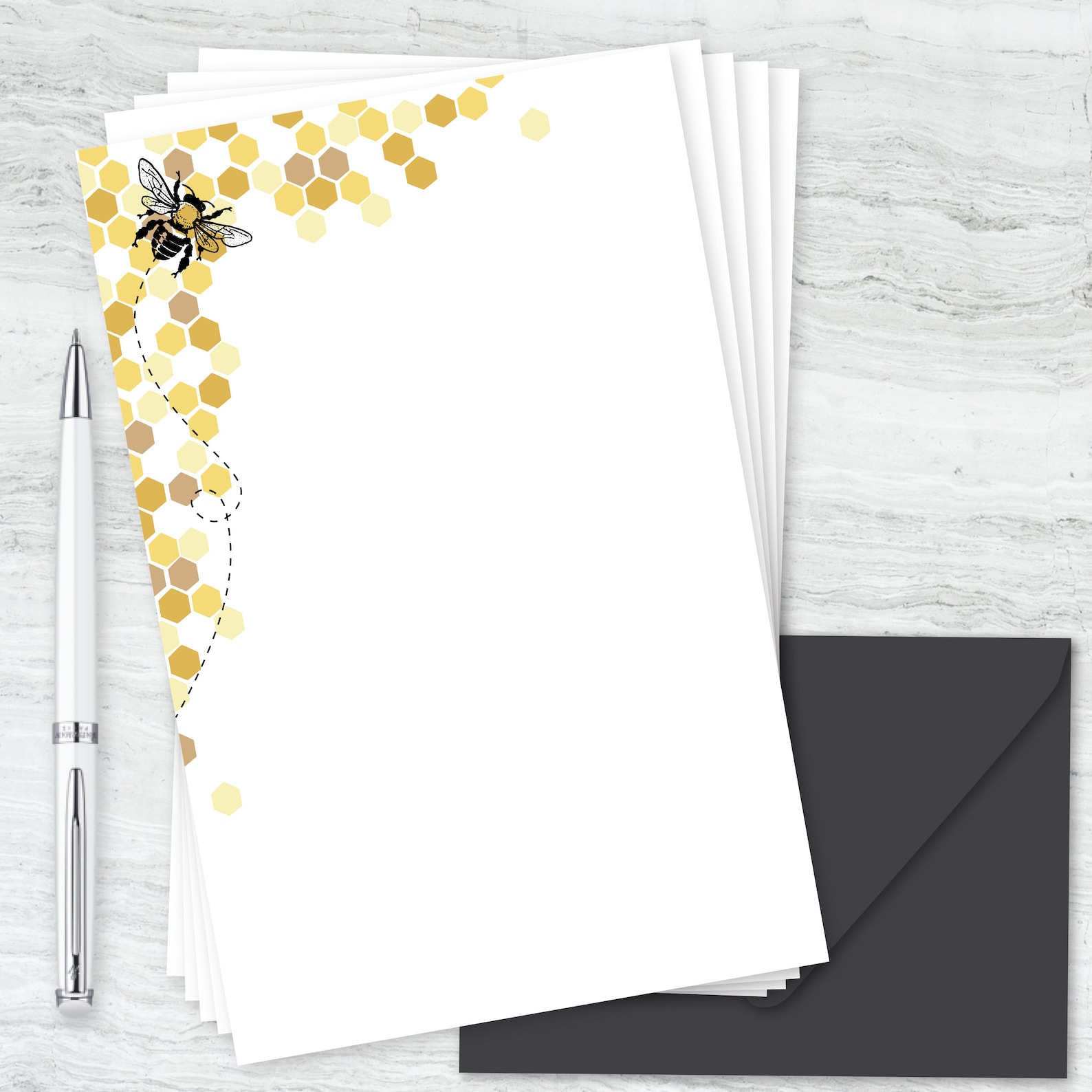 Bumble Bee Honeycomb Letter Writing Stationery Set : Free Shipping - Etsy