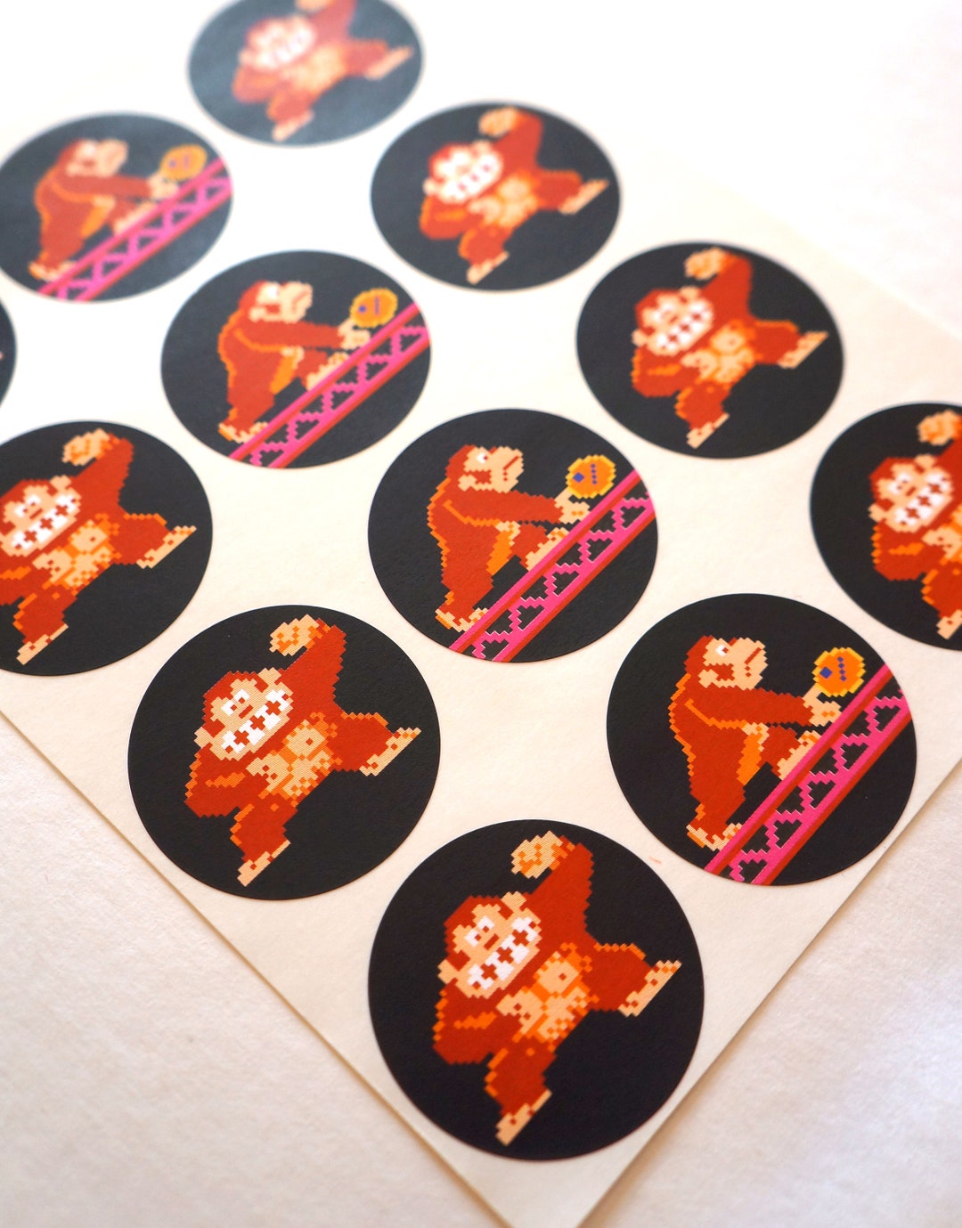 Arcade Game Retro Donkey Kong Stickers: Set of 24 Stickers - Free ...