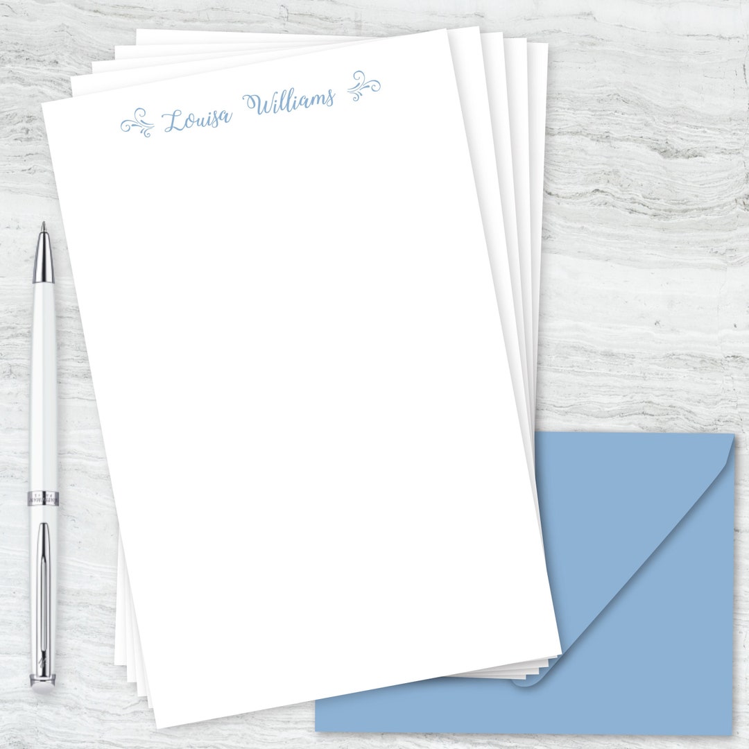 Printable Personalized Letter Writing Pages With Colorful Scripted Name ...