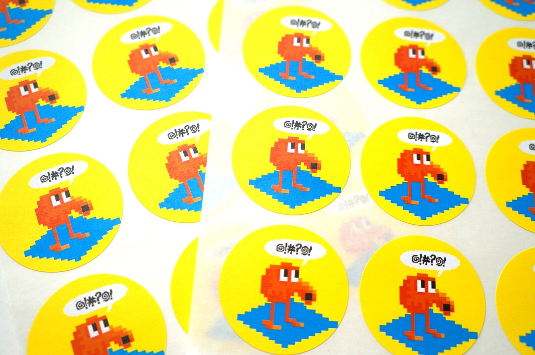 Q*bert Arcade Game Stickers: Set of 24 Stickers - Free Shipping - Etsy