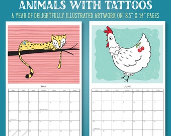 8.5x14 Printable Calendar - Etsy