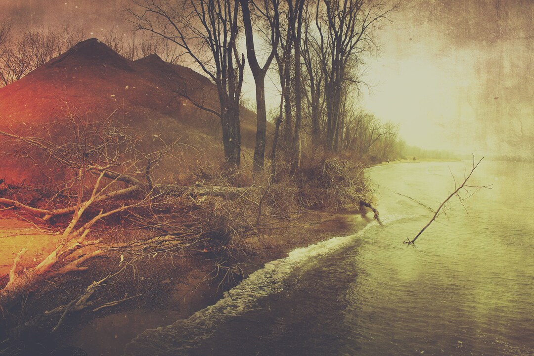 Landscape - Presque Isle, Erie PA, Beach, Trees, Lake Erie, Fall - Etsy