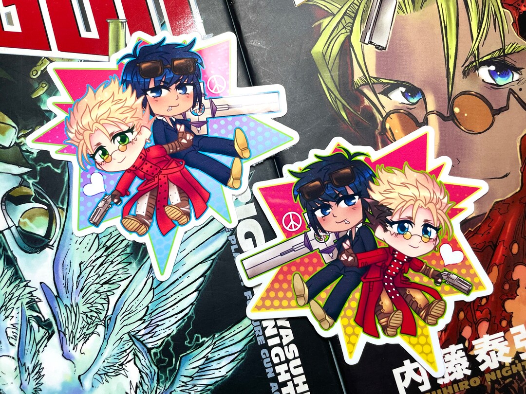 Trigun 1998 / Trimax 3" STICKERS - Vash and Wolfwood - Etsy