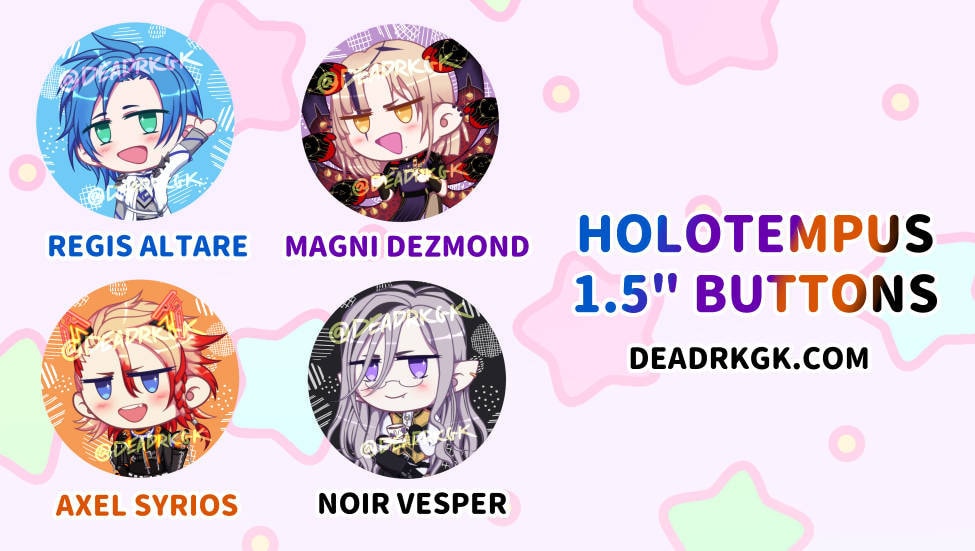 Holotempus 1.5 Buttons Regis Altare Magni Dezmond Axel - Etsy