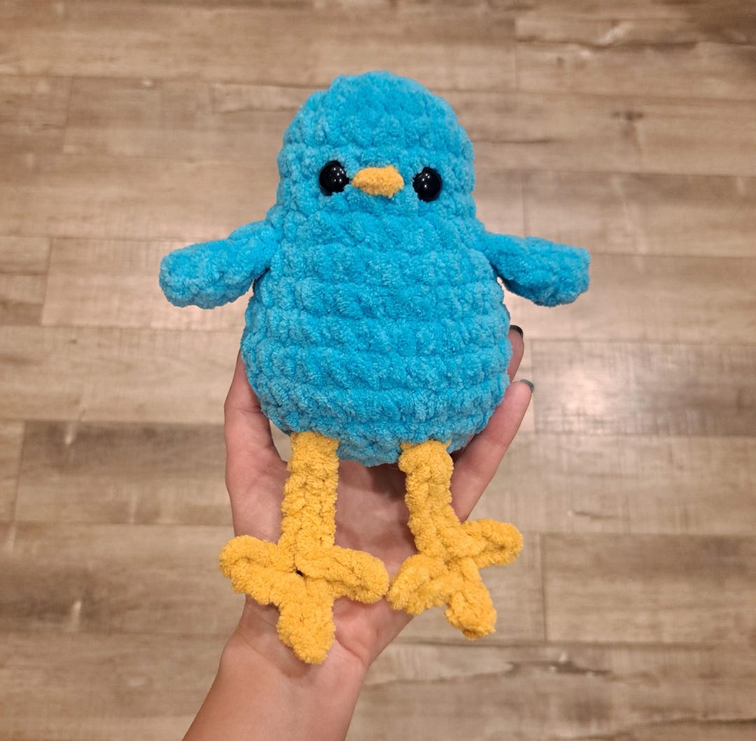 Crochet Blue Bird Plushie Amigurumi - Etsy