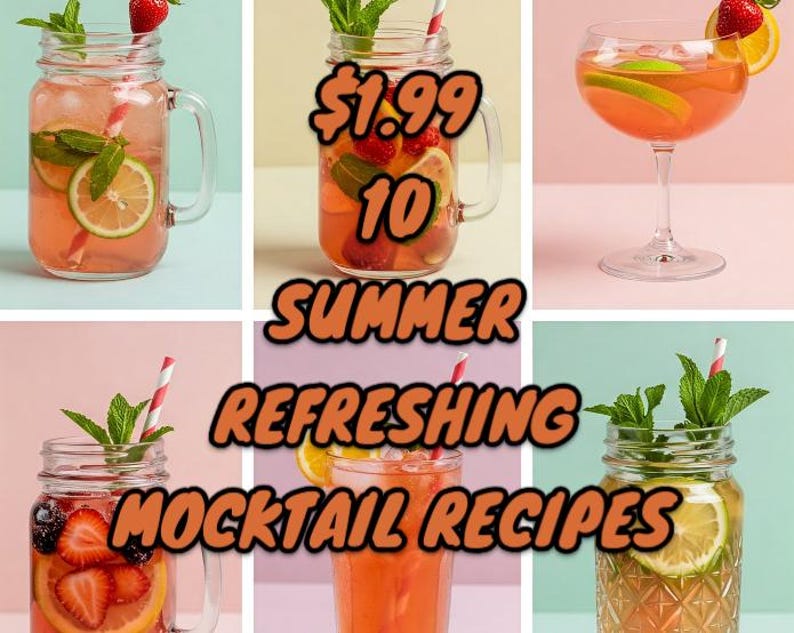 10 Refreshing Summer Mocktail Recipes - Etsy