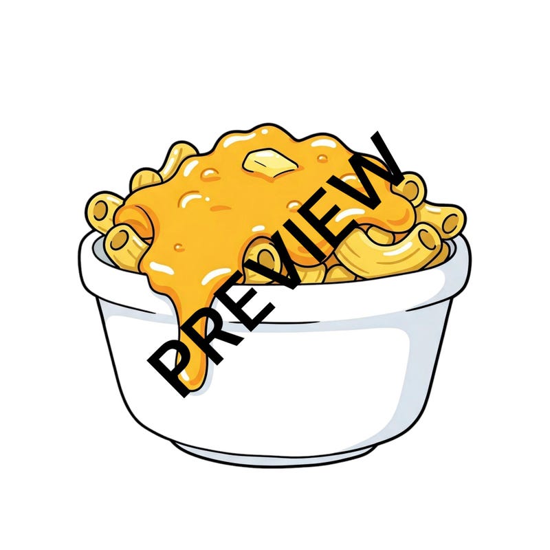 Mac and Cheese Clip Art - Etsy