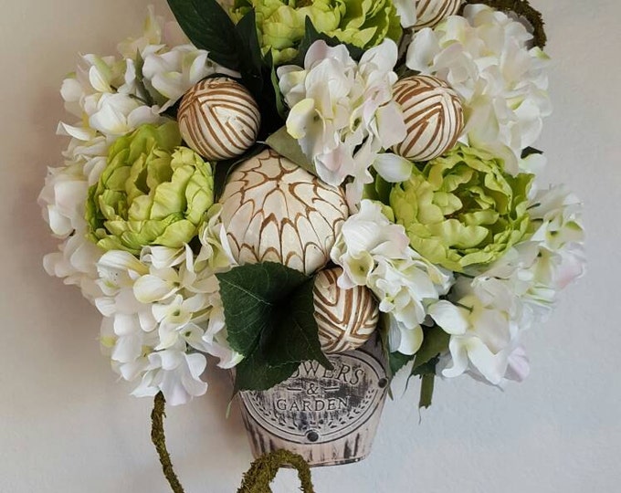 Shabby Chic Wall Hanging, Shabby Chic Floral Decor, Shabby Chic Floral ...