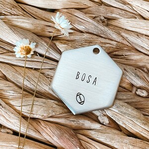 GAME DAY Dog Tag, Pet Id Tag, Personalized Dog Tag, Hand Stamped Dog ...