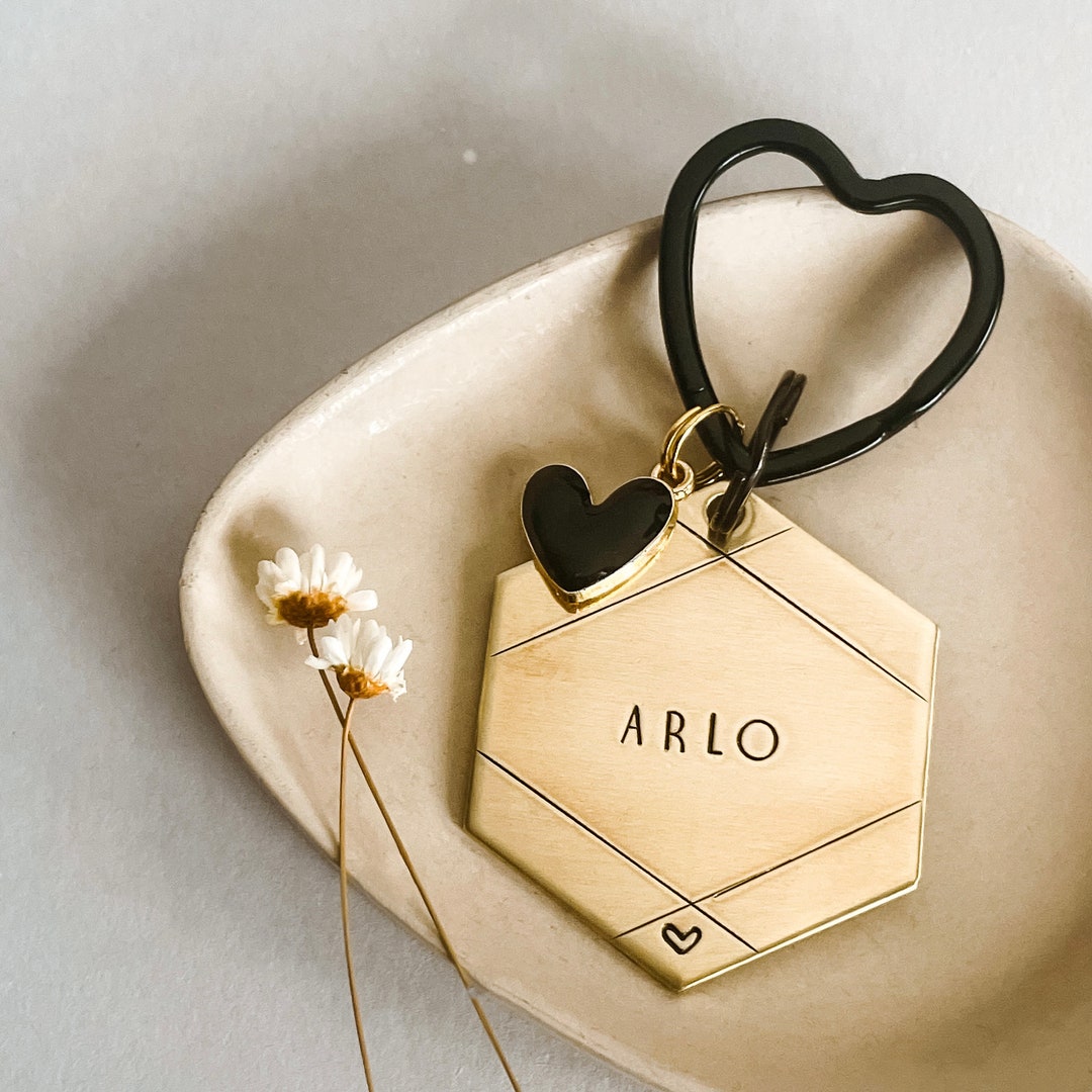 HEARTBREAKER Dog Tag, Pet Id Tag, Personalized Dog Tag, Hand Stamped ...