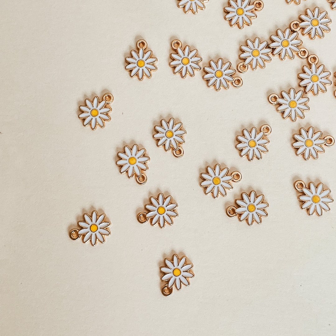 Daisy Charm, Metal Charms, Charms for Dogs, Pet Charms, Enamel Charms ...