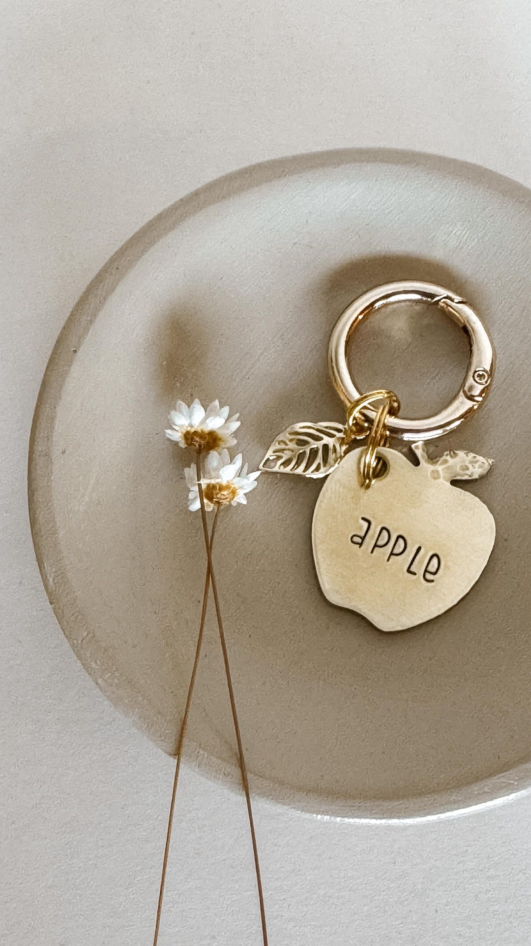 THE APPLE Dog Tag, Dod Tag, Pet Id Tag, Personalized Dog Tag, Hand ...