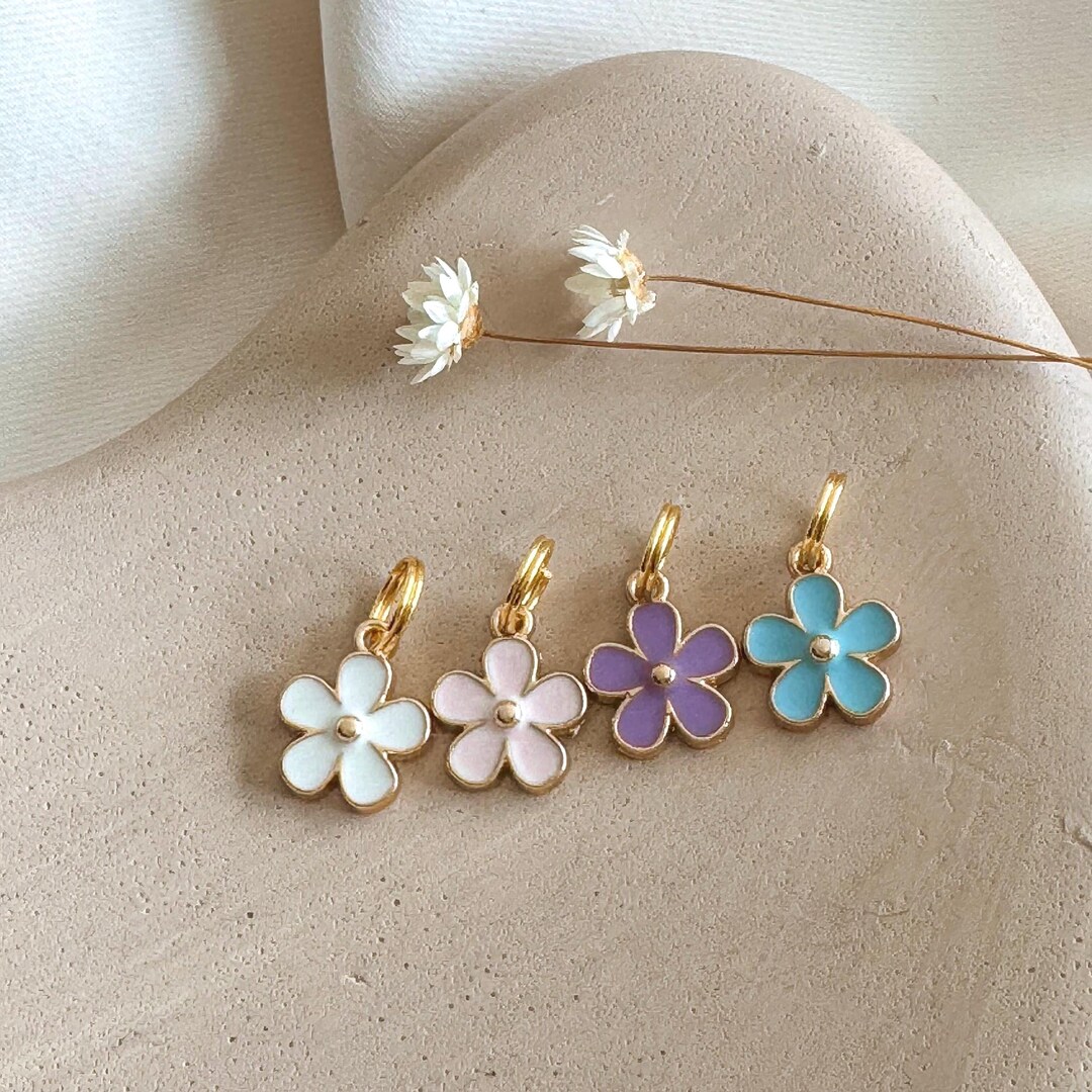 Flower Charm, Daisy Charm, Charms for Dogs, Pet Charms, Enamel Charms ...