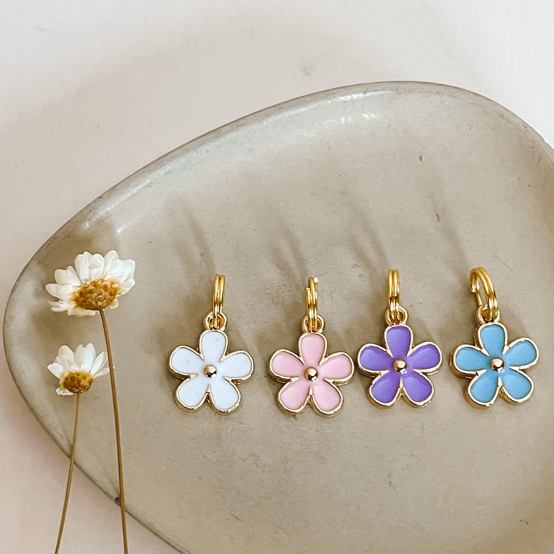 Flower Charm, Daisy Charm, Charms for Dogs, Pet Charms, Enamel Charms ...