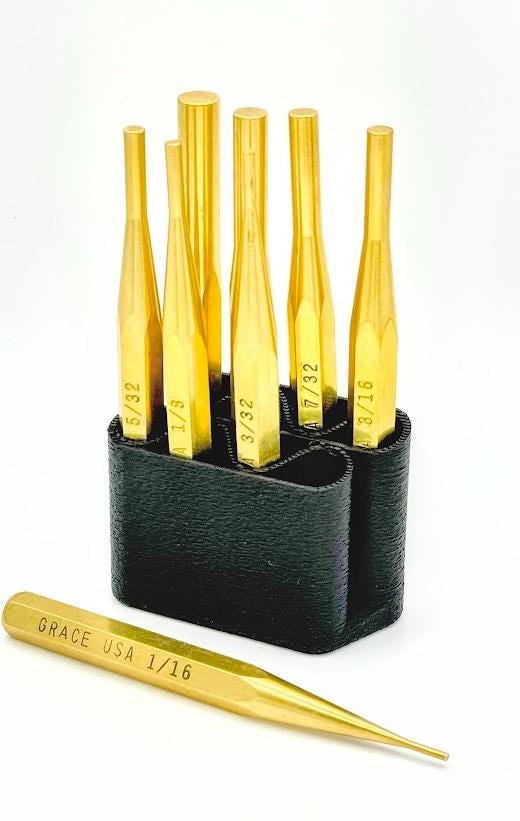 Brass Punch Organizer, Punch Holder, Workbench Storage, Gunsmith Tool ...