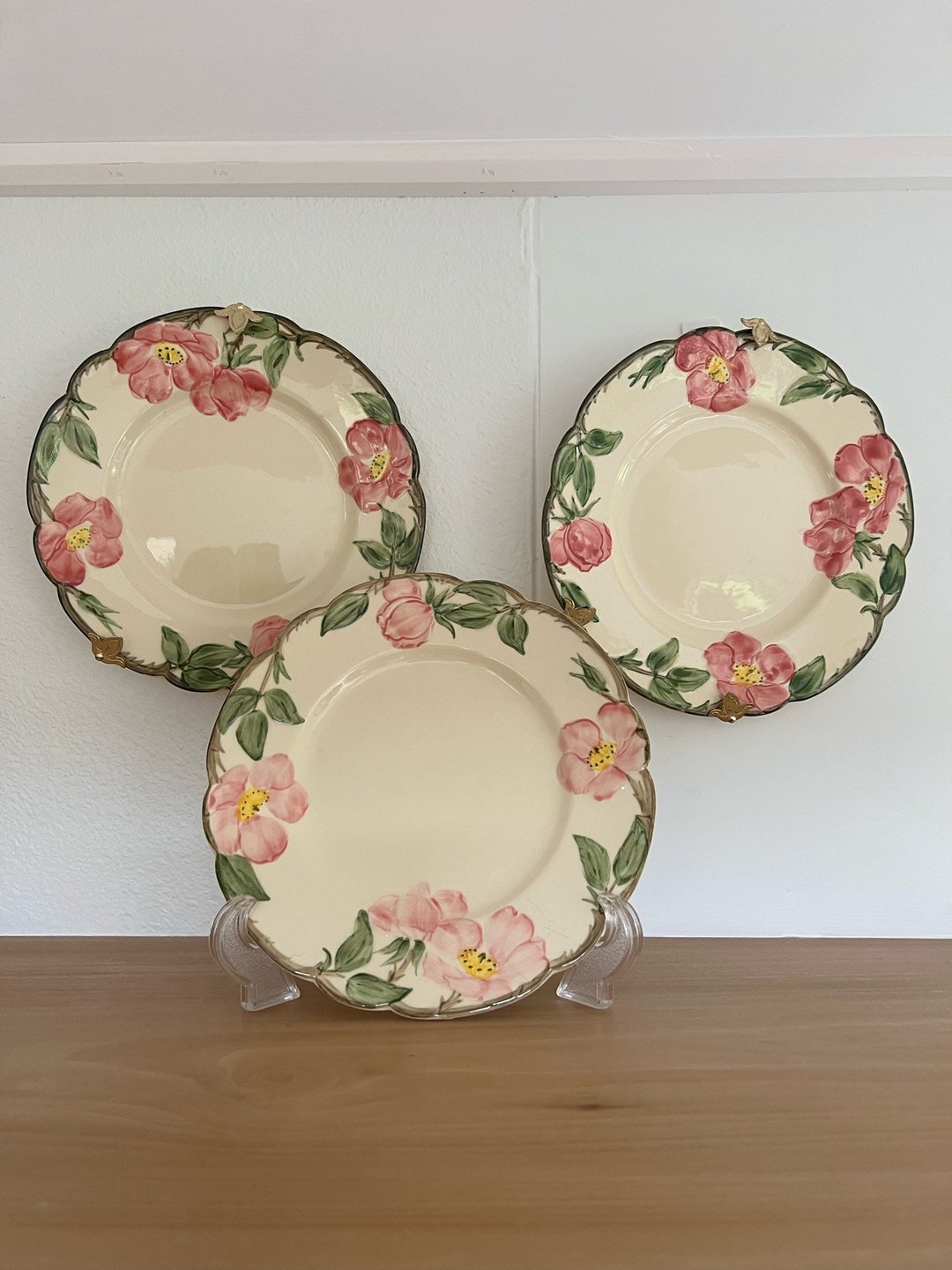 Vintage Franciscan Ware Hand Decorated Desert Rose 3 Salad - Etsy