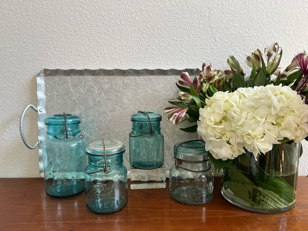 Vintage Ball IDEAL Mason and Atlas Canning Jars - Pints and a Quart ...