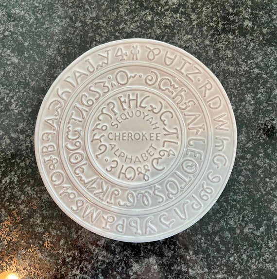 Frankoma Cherokee Alphabet by Sequoyah Trivet Vintage FREE - Etsy