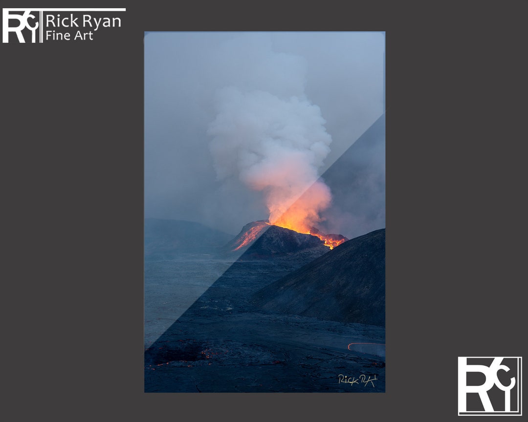 Volcano Print Limited Edition Print Volcano Decore Lava - Etsy