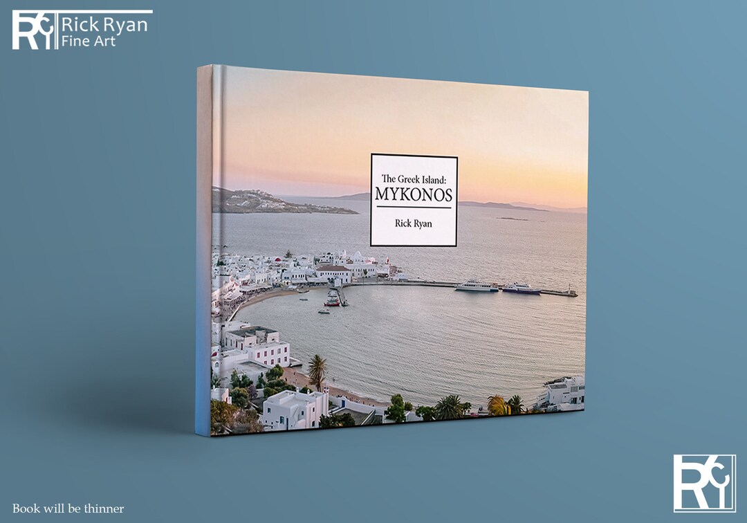 Mykonos Photo Book - Decorative Book Lover, Gift Mediterranean Photo ...