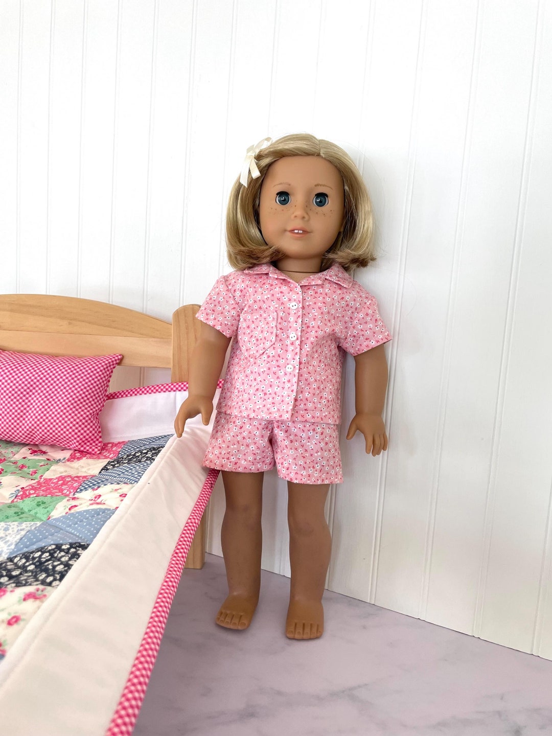 18 Inch Doll Pajamas 18 Inch Pink Floral Pajamas Fits American Girl ...
