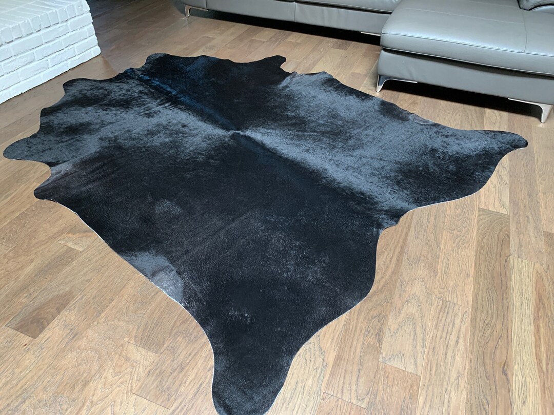 Large Elegant Brazilian Solid Black COWHIDE RUGS Area Rugs Cow - Etsy