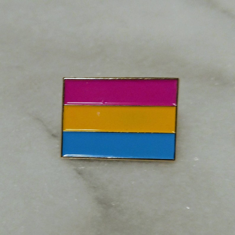 Pansexual Pride Flag Enamel Lapel Pin - Etsy Australia