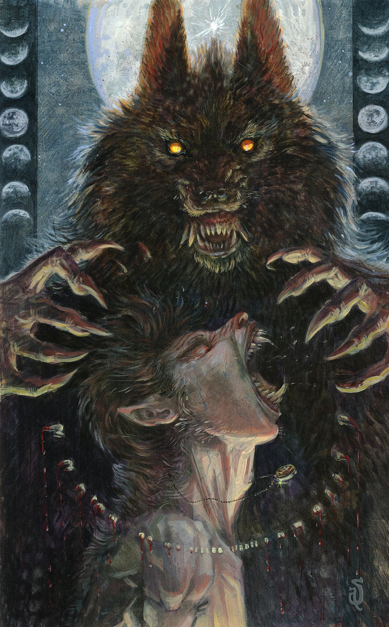 PRINT - Werewolf Full Moon Spell - Etsy