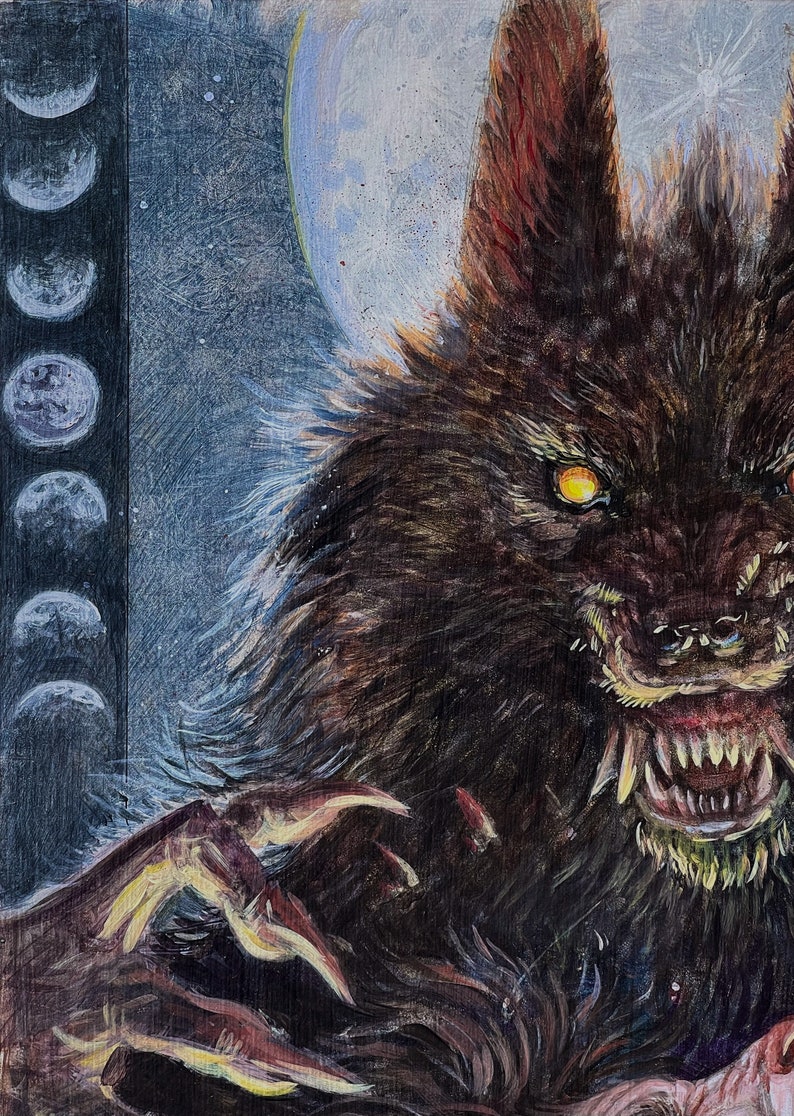 PRINT Werewolf Full Moon Spell - Etsy