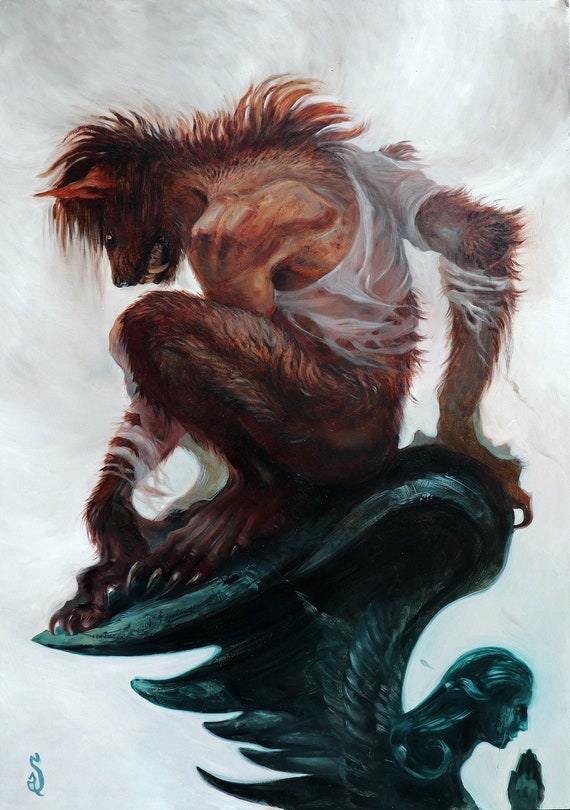 PRINT Werewolf Going Through Some Changes | Etsy