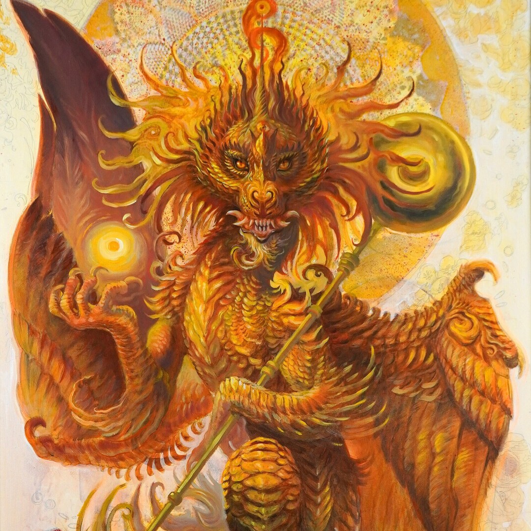PRINT / Gold Dragon / Periodic Table of Dragons / Wall Art - Etsy