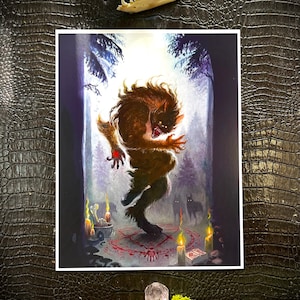 PRINT Blood Moon Werewolf Dance - Etsy