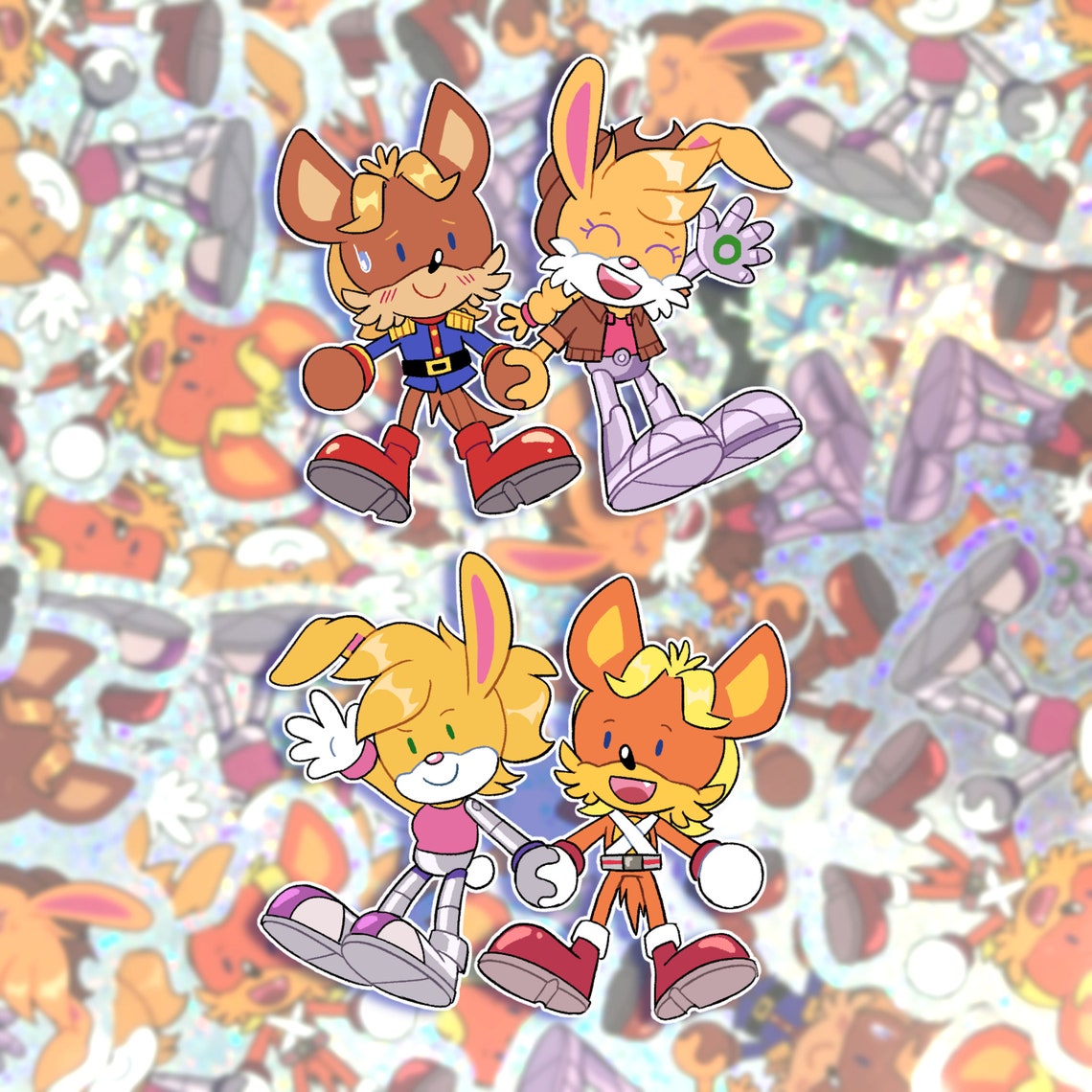 Sonic the Hedgehog Archie Sonic Antoine and Bunnie | Etsy